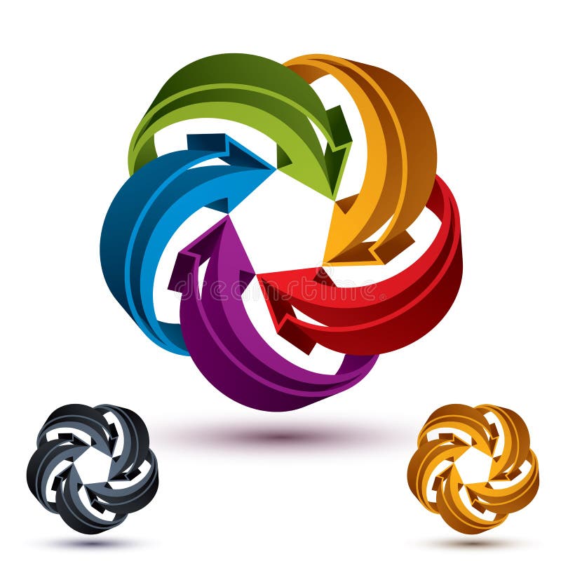 Arrows Abstract Loop Symbol Vector Concet Pictogram Stock Vector