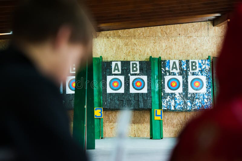 Arrows in Archery Target on Archery Range Stock Photo - Image of ...