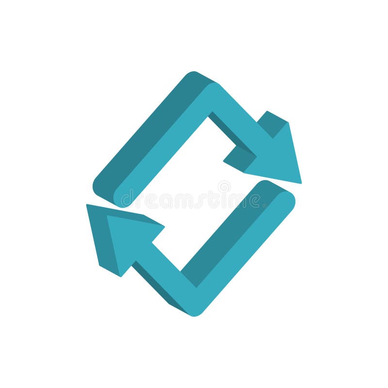 Arrows Around 3d Style Icon Stock Vector - Illustration of element ...
