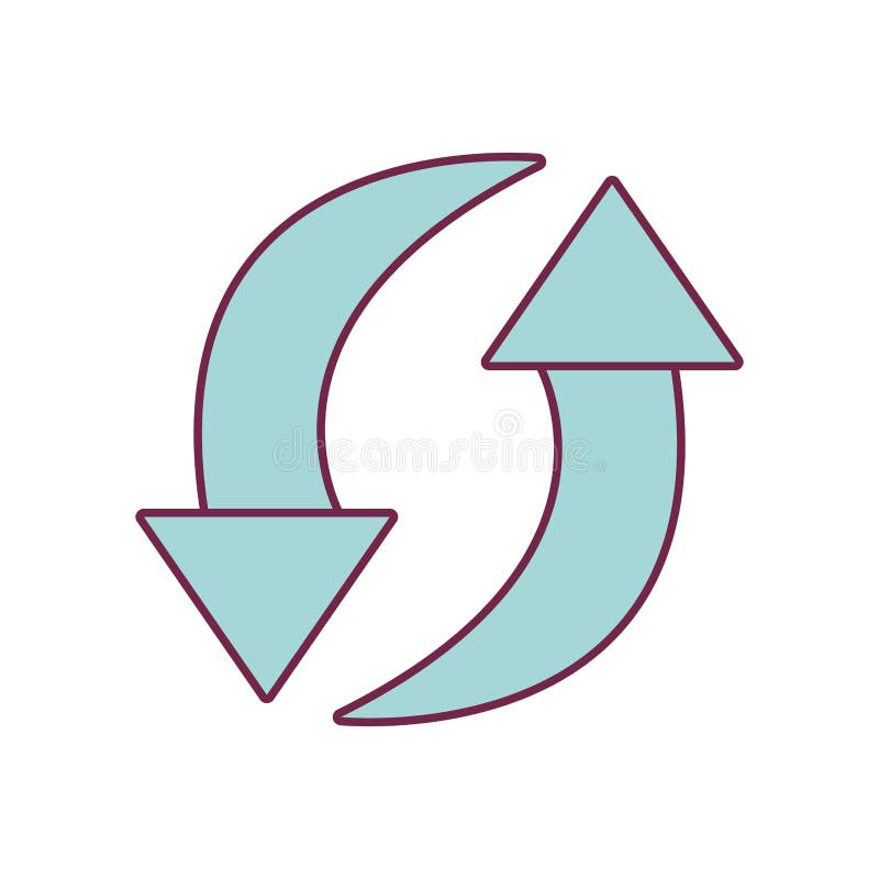 Arrows Around Isolated Icon Stock Vector - Illustration of update ...