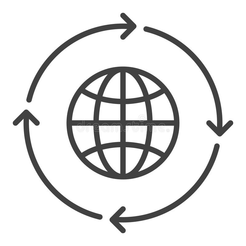 Arrows Around World Globe Stock Illustrations – 632 Arrows Around World ...