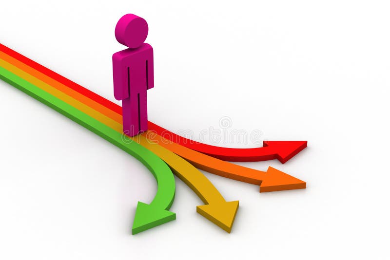 Arrows Arranged in Different Direction Stock Illustration ...