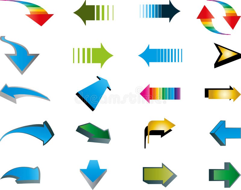 Arrows, Arrows Collection, Symbols, Characters, Vector Stock Vector ...