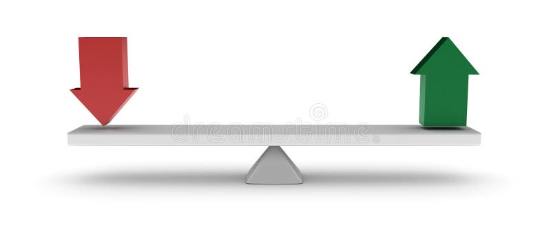 Up Down Arrows Balance stock illustration. Illustration of equality ...