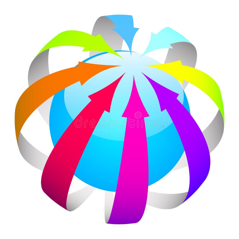 Blue arrows stock vector. Illustration of idea, achievement - 30042020