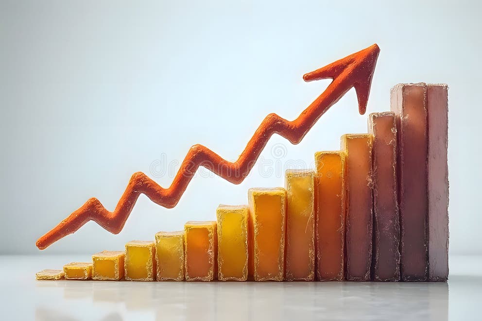 Arrows and Bars Provide Some Sort of Target or Statistic Stock Photo ...