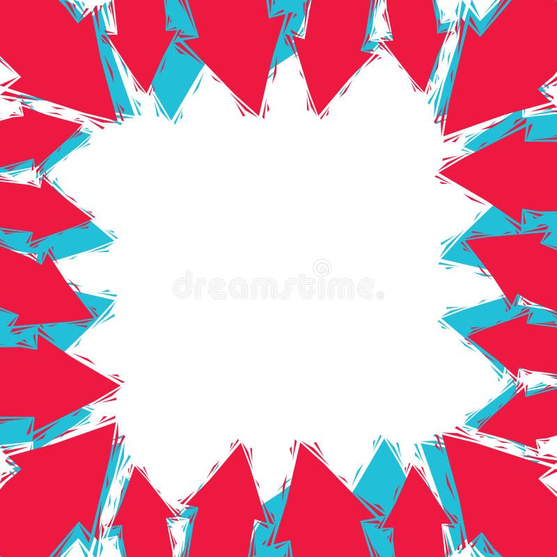 Arrows Border Made in Contemporary Geometric Style, Vector Background ...