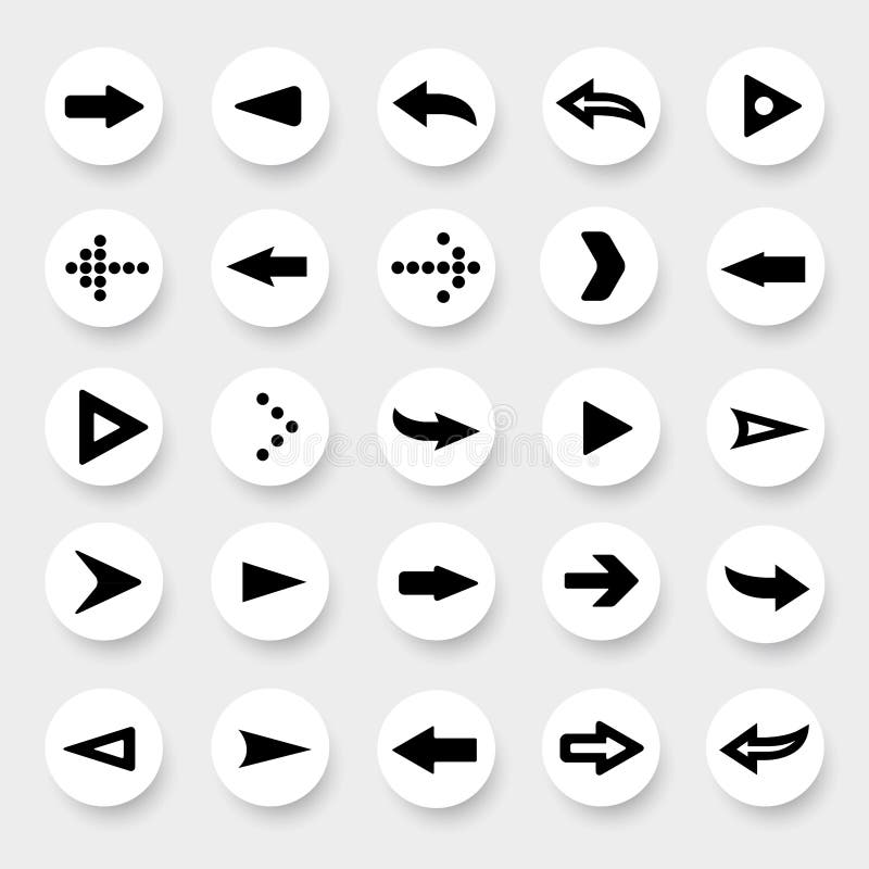 Arrows buttons. stock vector. Illustration of flat, pack - 39341078