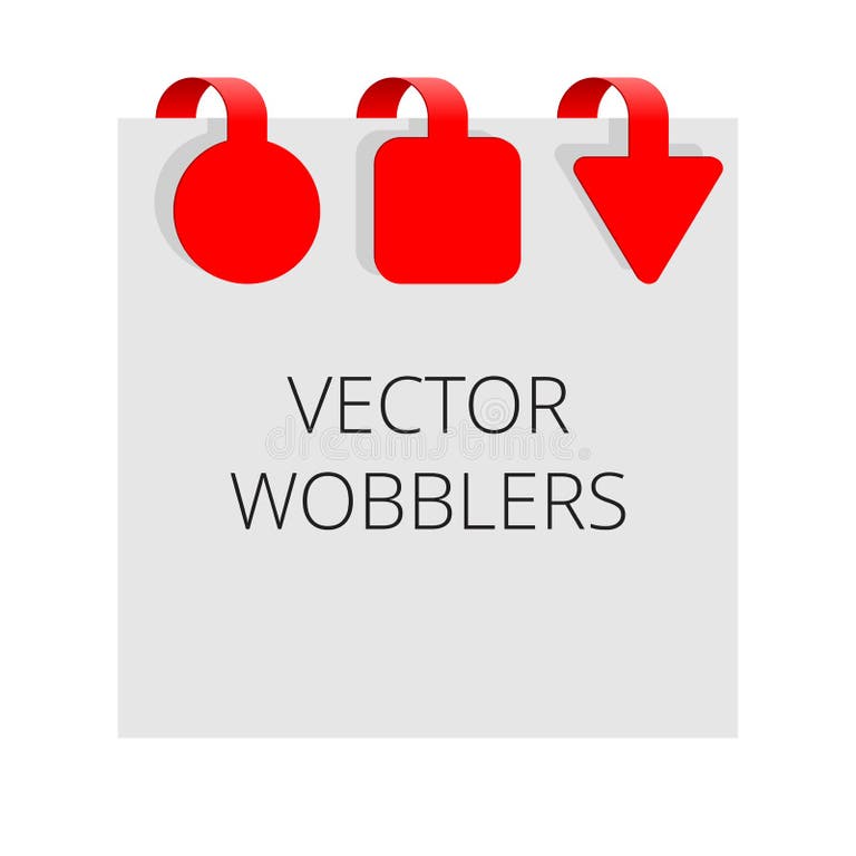 Red wobblers vector set stock vector. Illustration of markings - 191081308