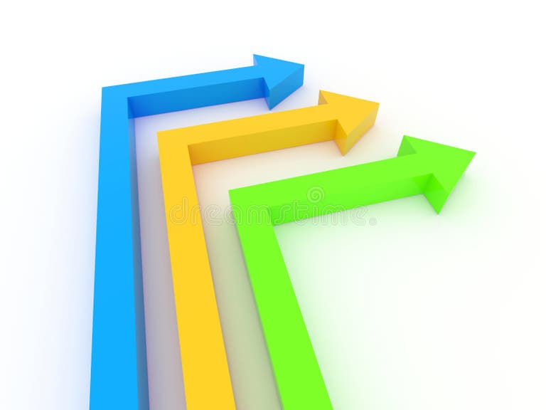 Arrows Changing Direction 3d Stock Illustrations – 31 Arrows Changing ...