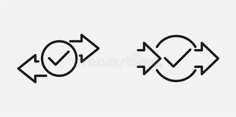 Gear and Check Mark Icon. Quality Control Illustration Stock Vector ...