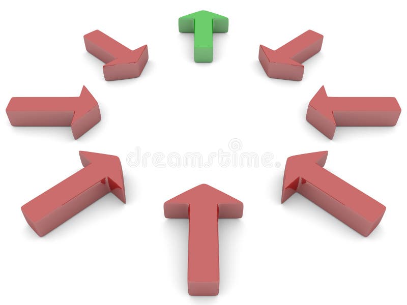 Arrows in a circle stock illustration. Illustration of left - 15030265