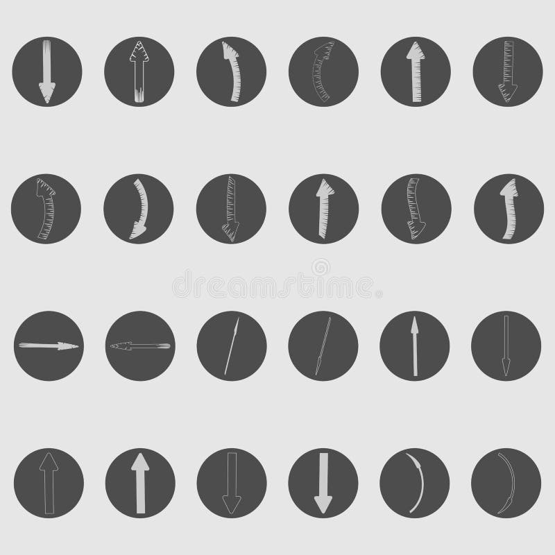 Arrows in a Circle, Gray. Web Icons. Stock Vector - Illustration of ...