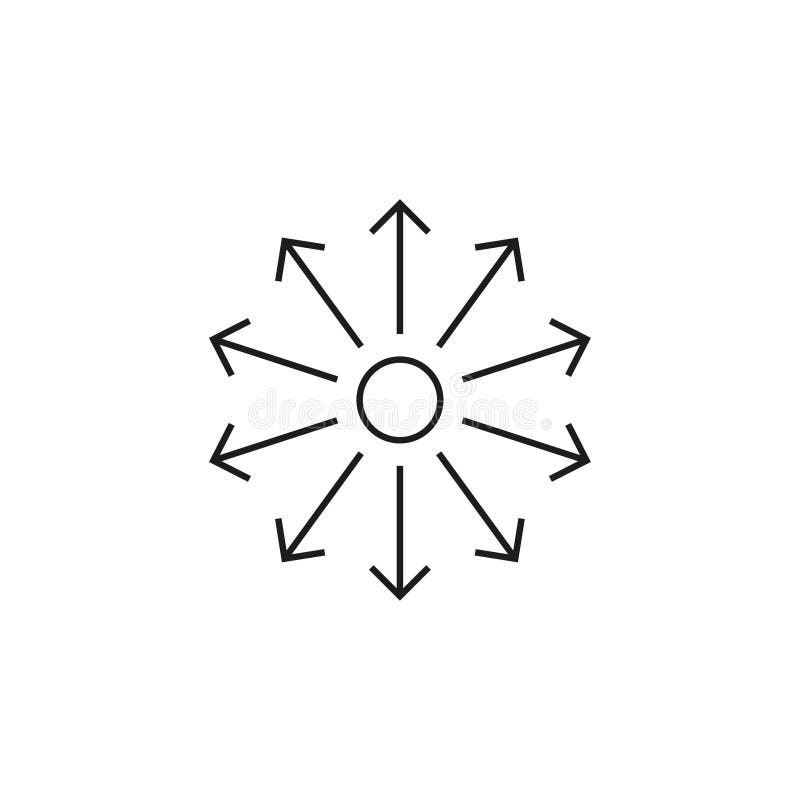Arrows Circle Middle Outward Stock Illustrations – 14 Arrows Circle ...
