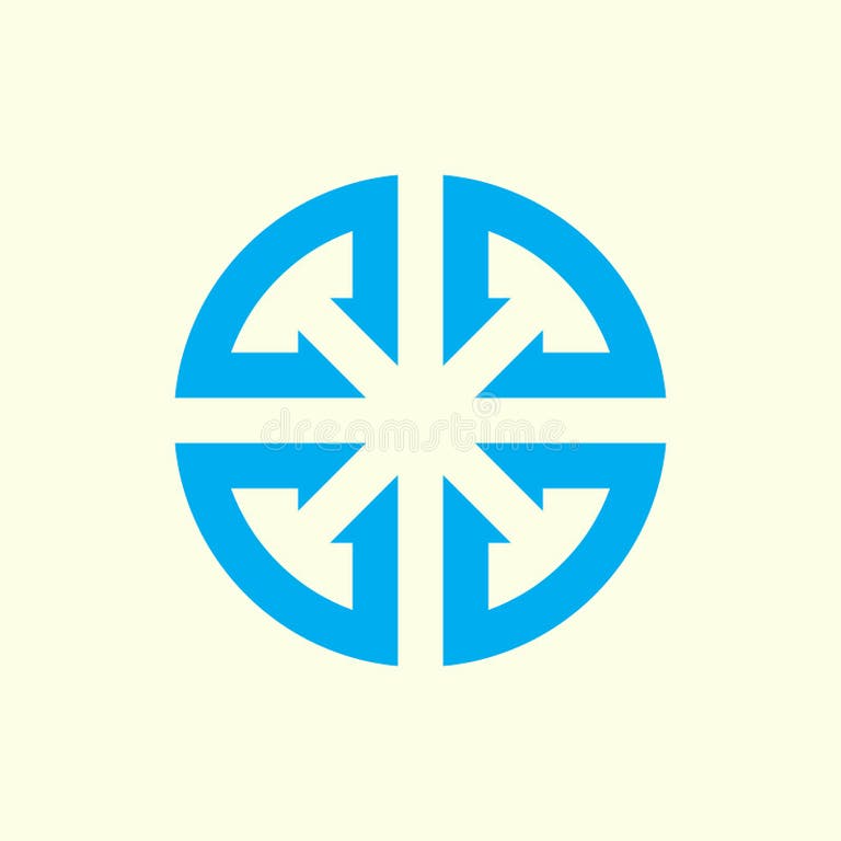 Arrows Circle Technology Logo Design Shape Stock Vector - Illustration ...