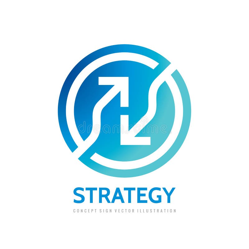 Business Strategy Vector Logo Template Concept Illustration. Three ...