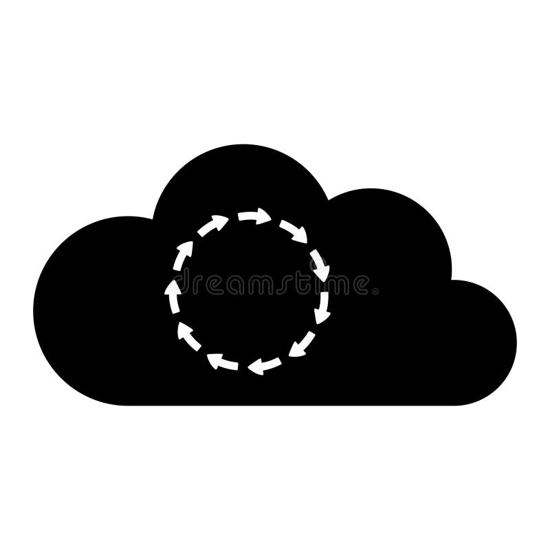 Arrows and Cloud As Vector Illustration Stock Vector - Illustration of ...