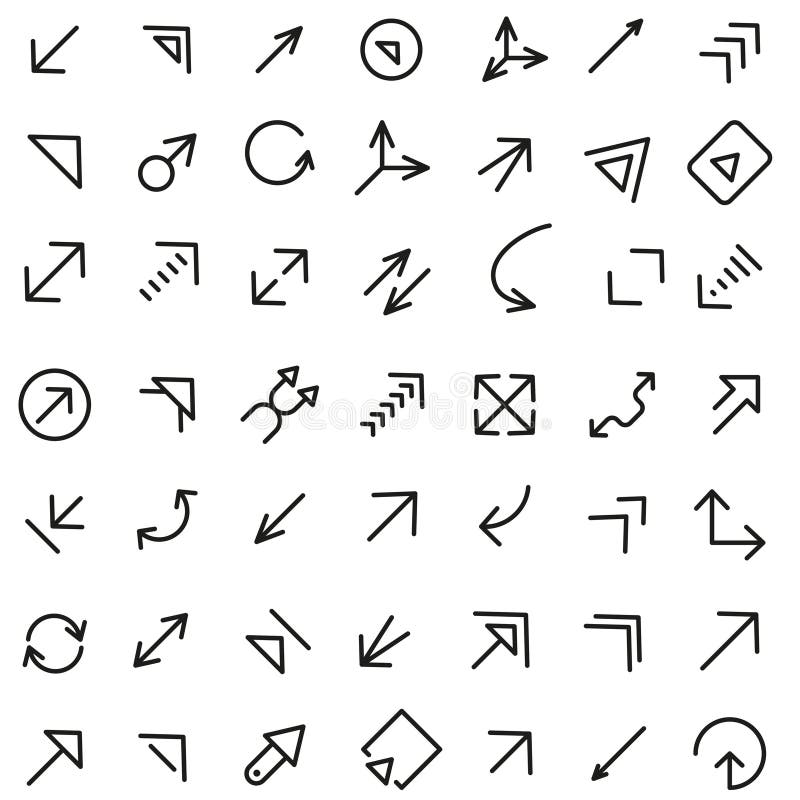 Arrows Collection. Different Arrows Stock Vector - Illustration of thin ...