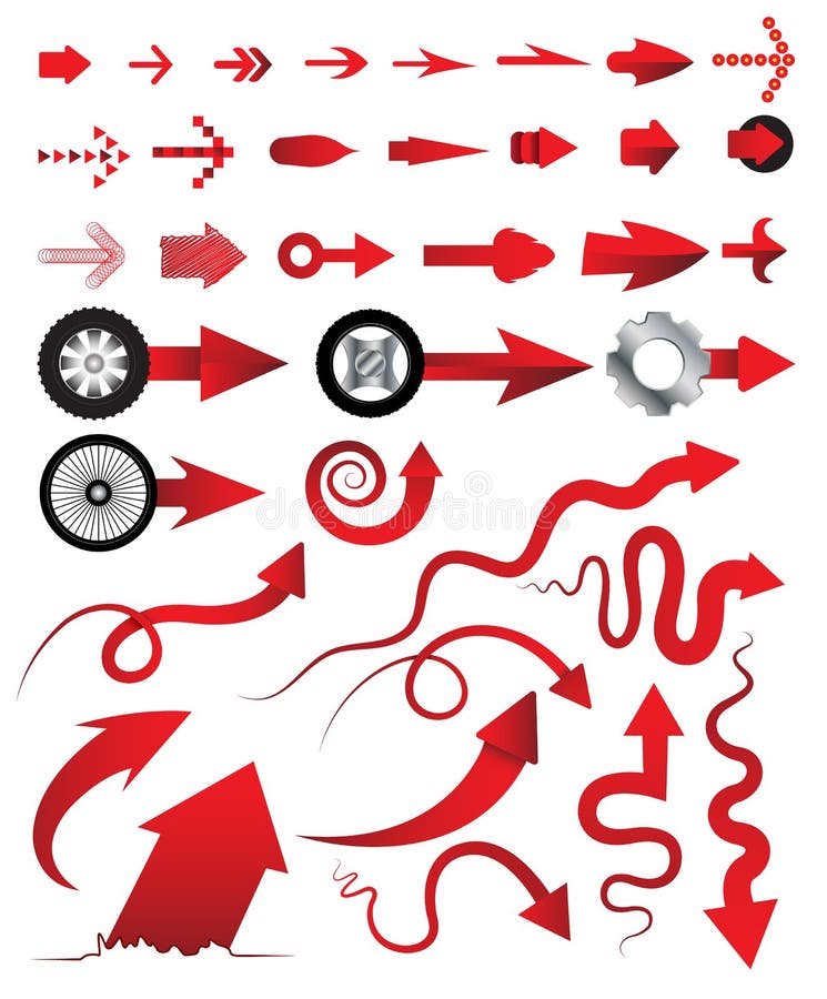 Arrows Collection stock vector. Illustration of element - 47499822