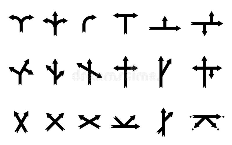 Reflection Arrows Collection 1 Stock Vector - Illustration of indicate ...