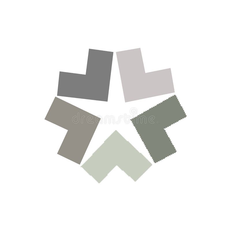 Arrows Combine in a Star Shape Logo and Icon, Abstract Vector Design ...