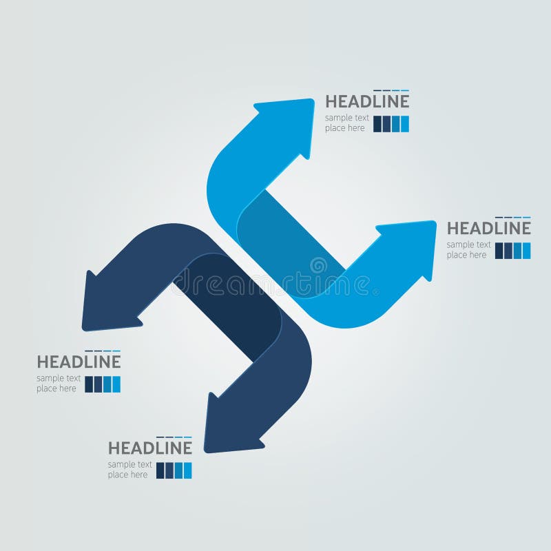 Two Arrows Compare Infographic Template Stock Vector - Illustration of ...