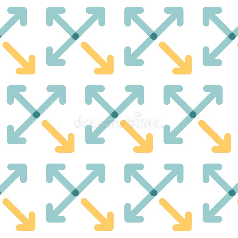 Arrows Cross Pattern. Direction. Vector Illustration, Flat Design Stock ...