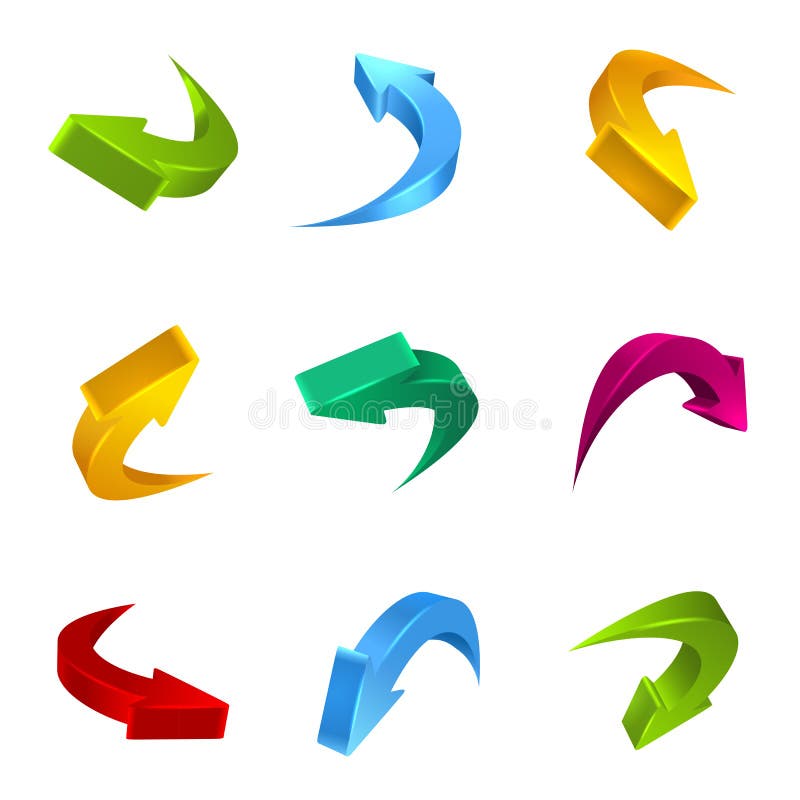 3D arrows stock vector. Illustration of accessibility - 10957149