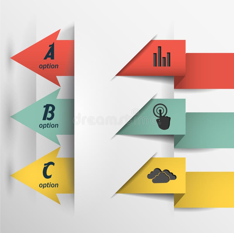 Arrows with the Data, Modern Infographics Template / Can Be Used in Advertising, Business ...