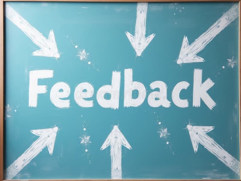 Arrows Demonstrate Loop of Feedback in Chalkboard Diagram Stock ...