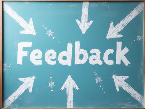 Arrows Demonstrate Loop of Feedback in Chalkboard Diagram Stock ...