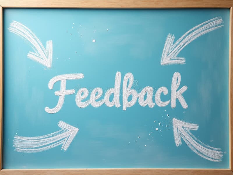 Arrows Demonstrate Loop of Feedback in Chalkboard Diagram Stock ...