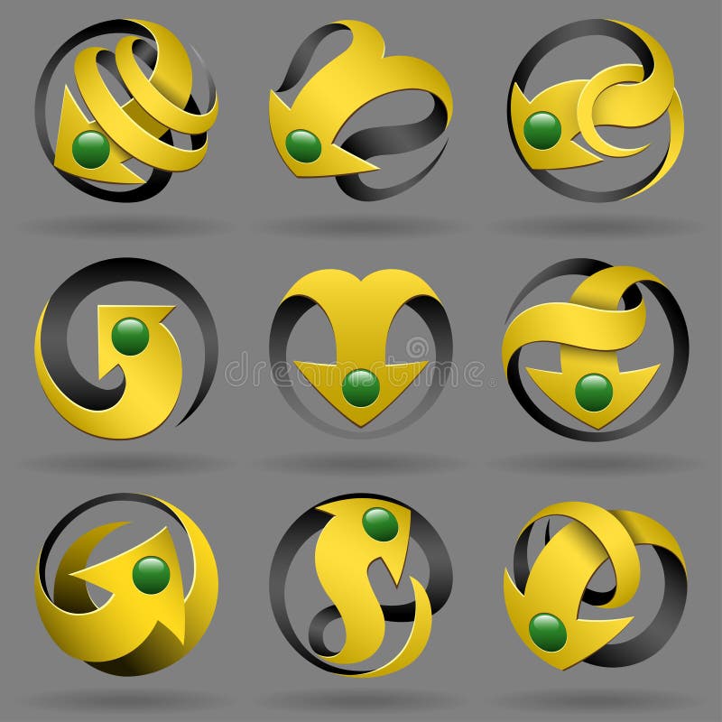 Arrows design elements set stock vector. Illustration of beautiful ...