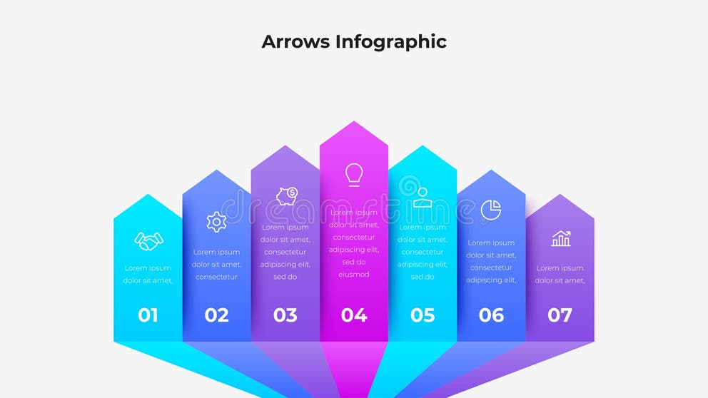 Arrows Designed Infographic Chart Ideal for Presenting Business ...