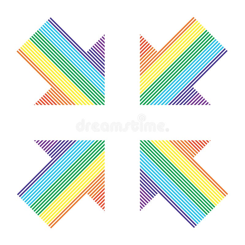 Arrows Different Color Bands Stock Illustrations – 4 Arrows Different ...