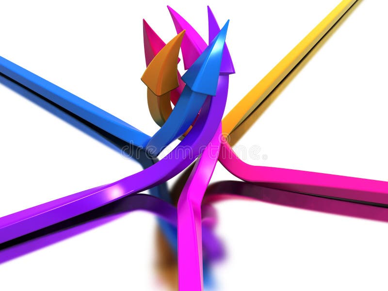 Arrows of Different Colors â„–2 Stock Illustration - Illustration of ...