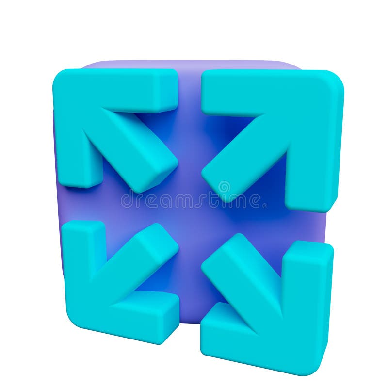 Arrows in Different Directions 3d Icon Render Illustration Stock ...