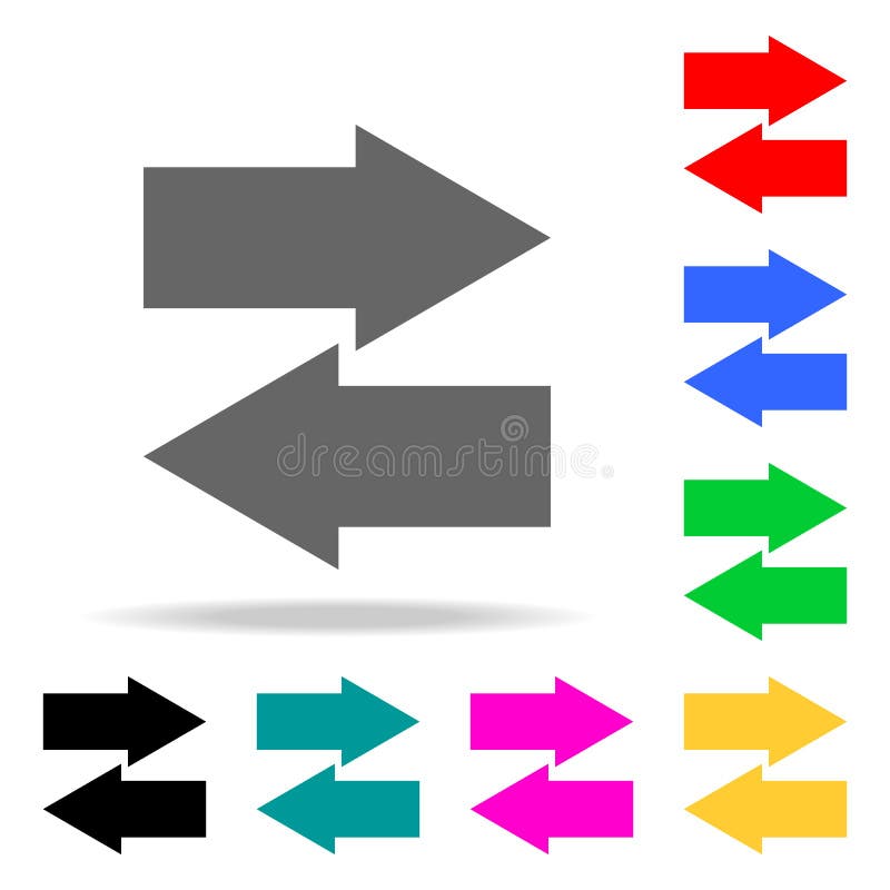 Arrows of Different Directions Icons. Elements of Human Web Colored ...