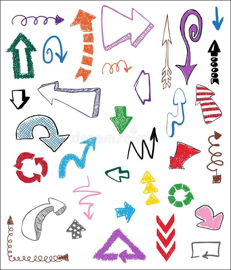 Doodle arrows stock vector. Illustration of group, objects - 11188494
