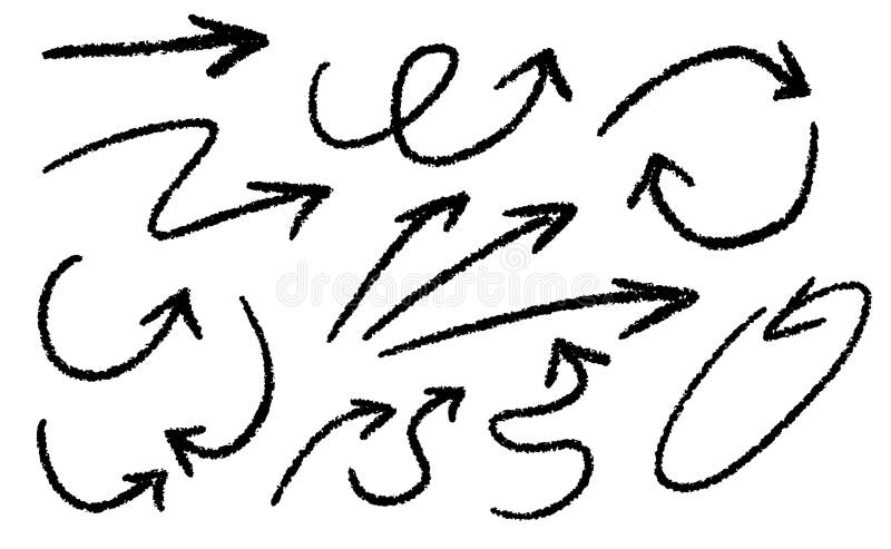 Arrows of Different Shapes. Abstract Symbol for Direction and Path ...