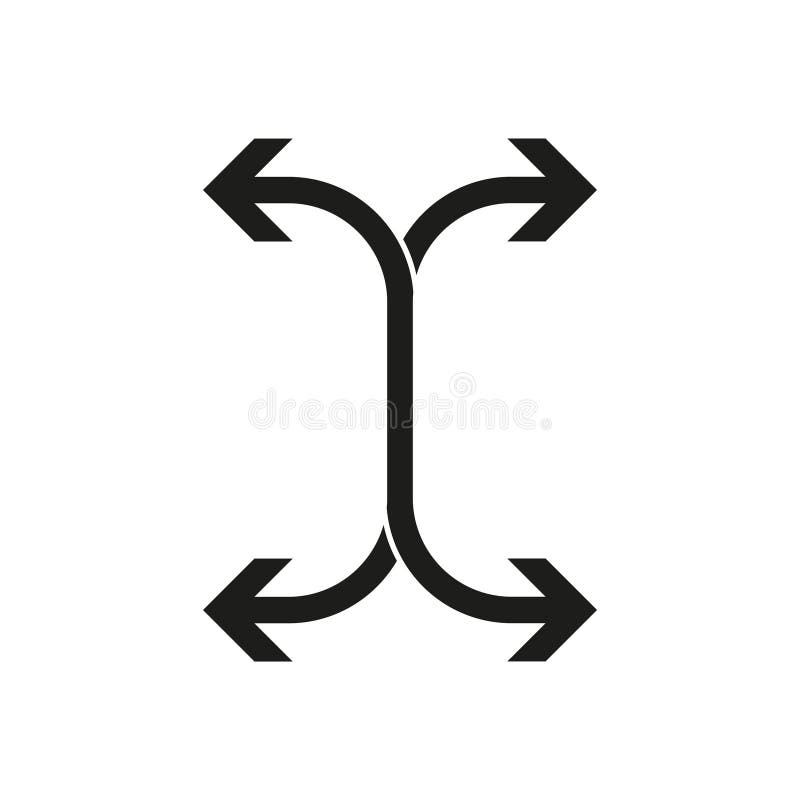 Arrows Direction Icon. Crossed Arrows Symbol. Simple Navigation Vector ...