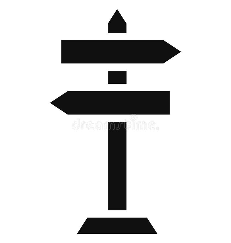 Arrows, Direction Post Isolated Vector Icon that Can Be Easily Modified ...