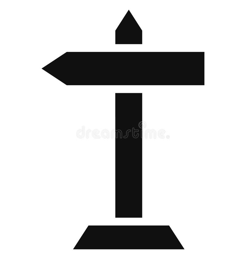 Arrows, Direction Post Isolated Vector Icon that Can Be Easily Modified ...
