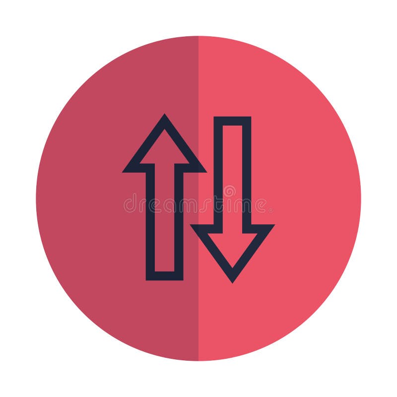 Arrows Direction Up and Down Icon Stock Illustration - Illustration of ...