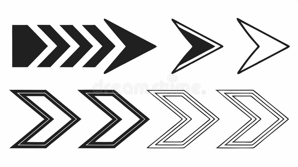 Arrows Direction Vector Set, Navigation and Flow Symbols, Directional ...