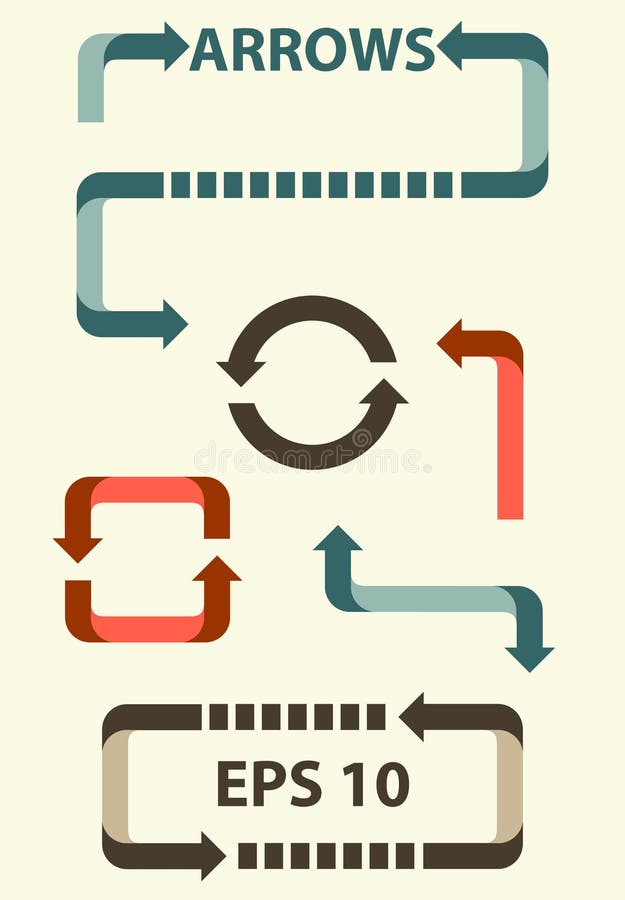 Arrows and Directions, Signs Left, Right, Up Down Stock Vector ...