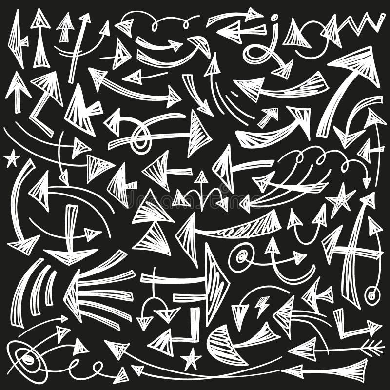 Arrows - doodles set stock vector. Illustration of sketch - 39370350