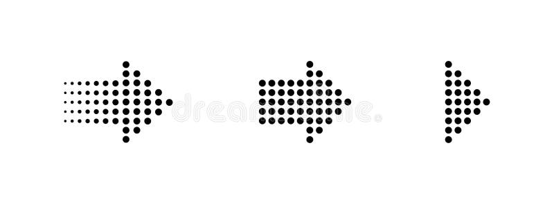 Arrows in a Dots Design. Arrows in a Row. Arrow Icon. Arrows Collection ...