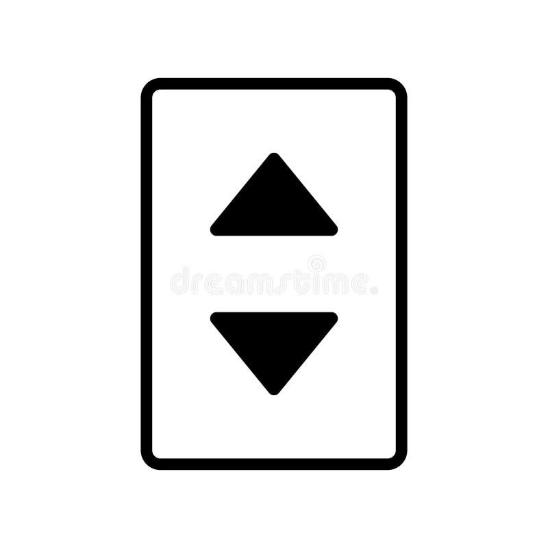 Arrows Elevator Lift Up and Down Icons Stock Illustration ...