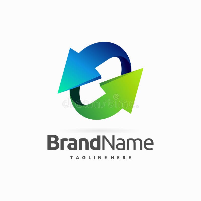 Arrows Exchange Logo, Up and Down Arrow Logo Design Concept Stock ...